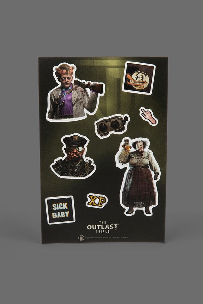 The Outlast Trials Starter Pack Sticker Sheet - 4"x6" – Red Barrels